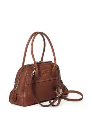 Miu Miu Vivant Nappa Leather Bag - Brown