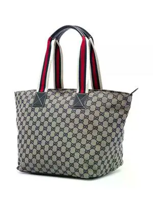 Gucci Gg Canvas Web Tote Bag