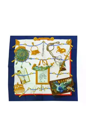 Hermès 1980-2010 Memoire D Silk Scarf 90 Scarves - Blue