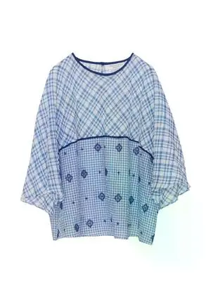 ANTIPAST Check-print Blouse With Embroidered Detail