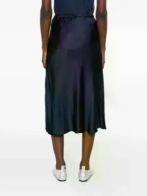 Kenzo Drawstring Waist Logo Plaque Midi Skirt