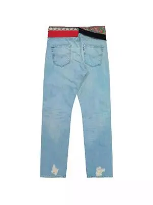 Junya Watanabe Paisley-print Bandana-panel Jeans