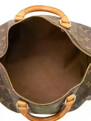 LOUIS VUITTON Monogram Speedy 35 Boston Bag - Brown