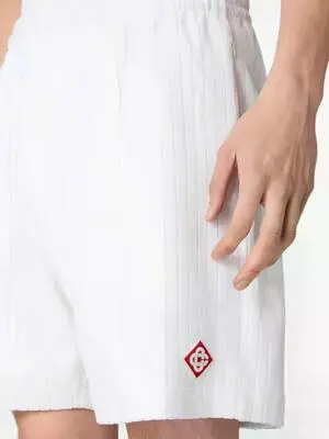 Casablanca Ribbed Texture Logo Patch Shorts