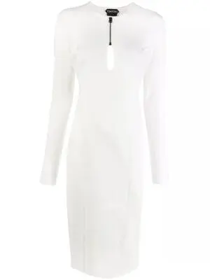 TOM FORD Keyhole Detail Midi Dress