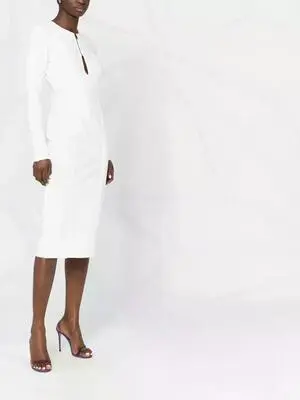 TOM FORD Keyhole Detail Midi Dress
