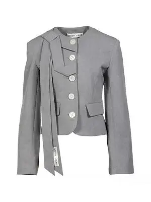 Sandy Liang Briar Bow-detail Single-breasted Jacket