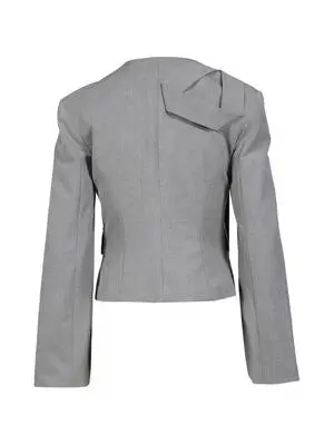 Sandy Liang Briar Bow-detail Single-breasted Jacket