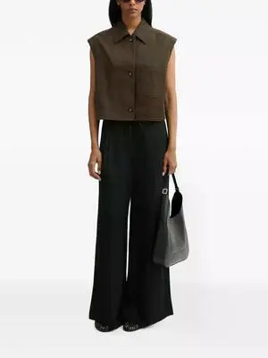 Marc O'polo Pleated Drawstring-waist Wide-leg Trousers