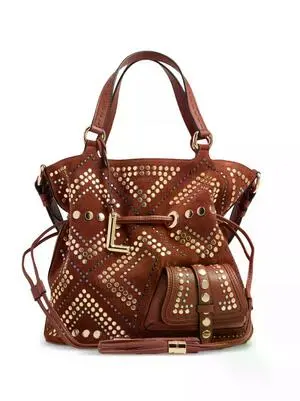 LANCEL Medium Premier Flirt Studded Bucket Bag - Brown