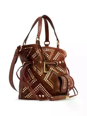 LANCEL Medium Premier Flirt Studded Bucket Bag - Brown