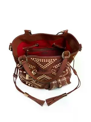 LANCEL Medium Premier Flirt Studded Bucket Bag - Brown