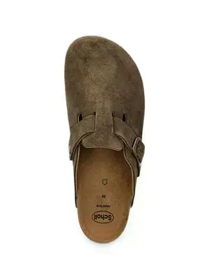DR. SCHOLL'S SHOES Suede Buckle-fastening Mules - Green