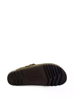 DR. SCHOLL'S SHOES Suede Buckle-fastening Mules - Green