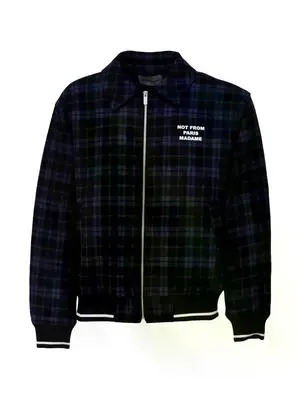 Drole De Monsieur Plaid Zip-up Jacket