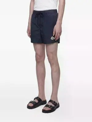 Moncler Logo Patch Drawstring Swim Shorts