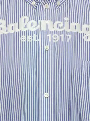 Balenciaga Striped Logo-embroidered Shirt