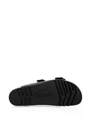 DR. SCHOLL'S SHOES Double Buckle Fastening Slides - Black