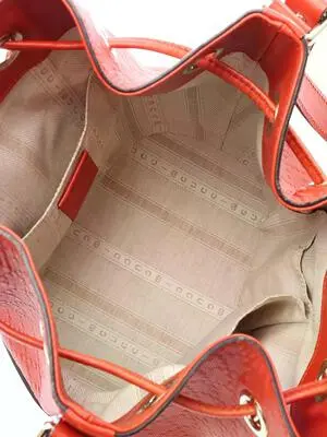 Gucci Diamante Leather Bucket Bag - Red