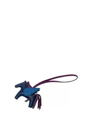 Hermès 2021 Milo Lambskin And Swift Grigri Rodeo Pegasus Bag Charm Pm - Purple