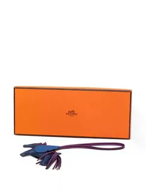 Hermès 2021 Milo Lambskin And Swift Grigri Rodeo Pegasus Bag Charm Pm - Purple