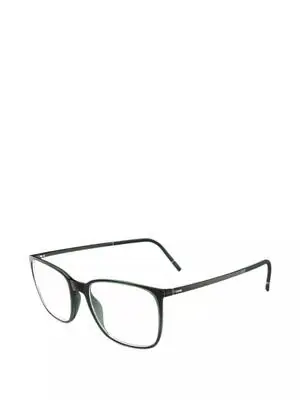 SILHOUETTE Rectangle Frame Eyeglasses - Black