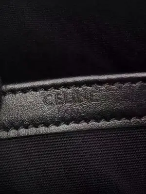 Celine Triomphe Coated Canvas Messenger Bag Crossbody Bag - Black