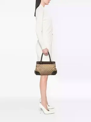 Gucci Gg Canvas Web Mayfair Tote Bag - Neutrals