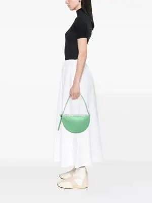 Bottega Veneta Mini Leather Intrecciato Sunrise Hobo Shoulder Bag - Green