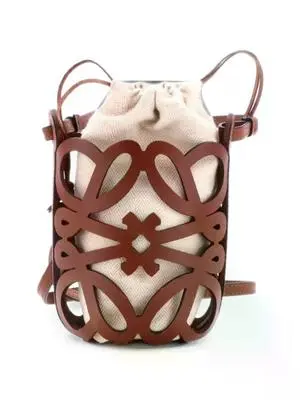 Loewe Anagram Drawstring Crossbody Bag - Brown