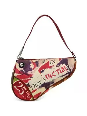Dior Graphic Print Shoulder Bag - Neutrals