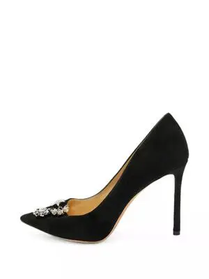 JIMMY CHOO Jasmine Crystal Embellished Suede Pumps