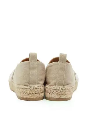 Off-White Embroidered Canvas Espadrilles