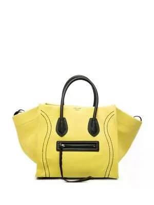 Celine Medium Canvas Luggage Tote Bag - Yellow