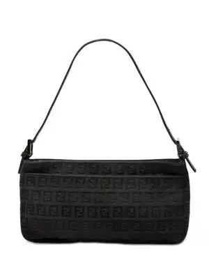 Fendi Zucchino Canvas Pochette Shoulder Bag