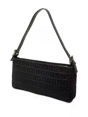 Fendi Zucchino Canvas Pochette Shoulder Bag