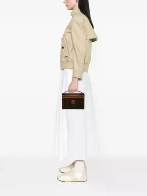 Celine Macadam Coated Canvas Vanity Bag - Brown