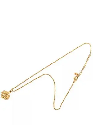 Dior Tone Logo Pendant Necklace - Gold