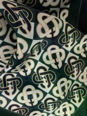 Casablanca Monogram-print Silk Scarf
