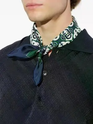Casablanca Monogram-print Silk Scarf