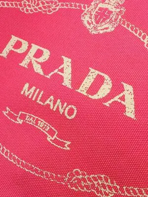 Prada Canvas Canapa Logo Satchel - Pink