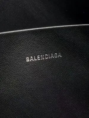 Balenciaga Bb Monogram Embossed Leather Wristlet Clutch Bag