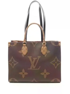 LOUIS VUITTON Monogram Reverse Giant Onthego Mm Satchel - Brown