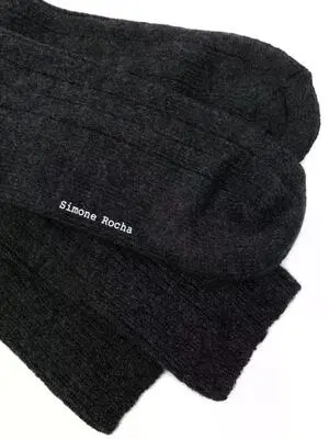 Simone Rocha Embellished Rose Knee Socks