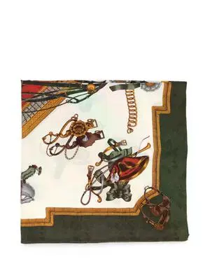 Vintage Equestrian-print Scarf