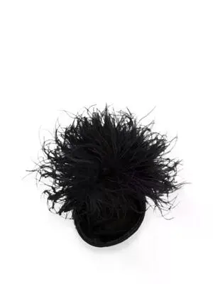 Vintage Feather Trim Bow Hat