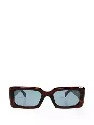 Balmain Anthem-i Rectangle Frame Sunglasses - Brown
