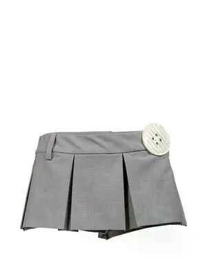 Sandy Liang Satsuma Pleated Skort With Button Embellishment