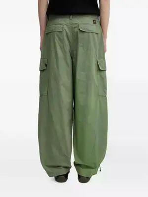 Alpha Industries Ripstop Wide-leg Trousers With Drawstring Cuffs