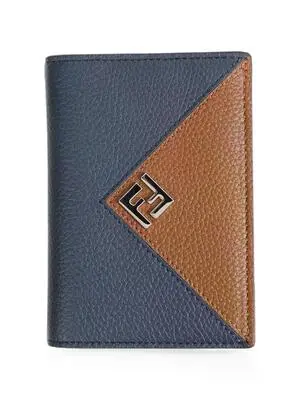 Fendi Lui Logo-plaque Bifold Card Holder - Blue